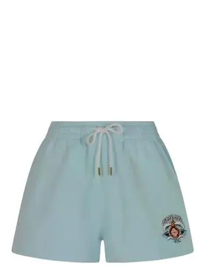 Casablanca Embroidery Drawstring Trousers - Blue