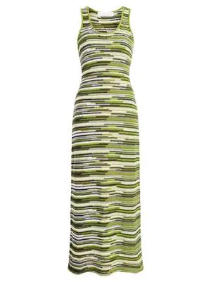 Proenza Schouler White Label Zinah Striped Knit Dress - Green