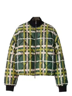 BURBERRY Cropped Reversible Belt Check Nylon Jacket