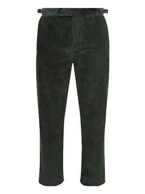 BODE Corduroy Side Buckle Trousers - Green