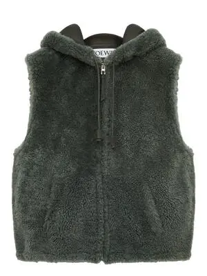 Loewe Shearling Vest - Green