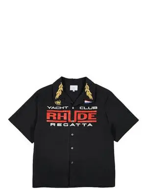 Rhude Regatta Club Shirt White, Yellow - Black