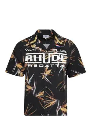 Rhude Regatta Club Hawaiian Shirt And Yellow - Multi