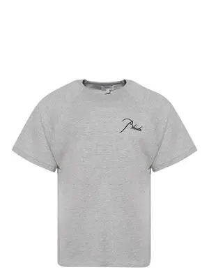 Rhude Classique Raglan Tee Heather Grey And Black - Gray