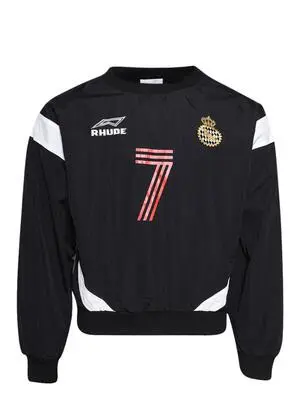 Rhude Lago Soccer Jersey Crewneck White, Red - Black