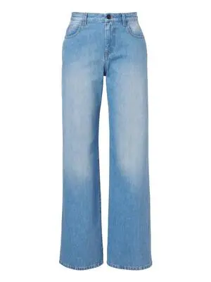 THE ROW Eglitta Straight Leg Jeans - Blue
