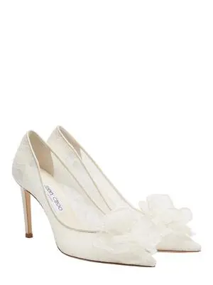 JIMMY CHOO Mimmi Lace Pumps - White