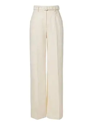 Gabriela Hearst Norman Linen Straight Pants - White