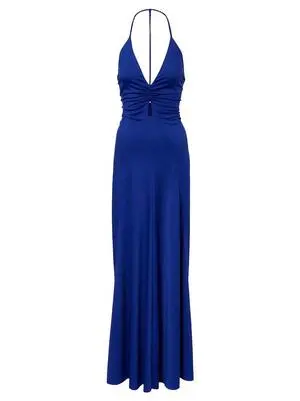 Victoria Beckham Ruched Maxi Dress - Blue