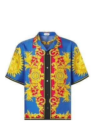 Versace Printed Silk Bowling Shirt - Multicoloured