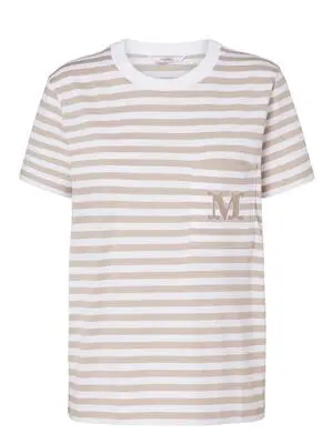 Max Mara Oboli Cotton Jersey T-Shirt Beige