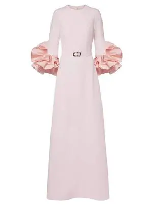 Safiyaa Belen Ruffled Crêpe Gown - Pink