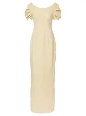 Safiyaa Vanna Draped Crêpe Gown - Yellow