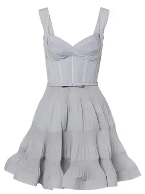 Zimmermann Pleated Bustier Dress - Blue
