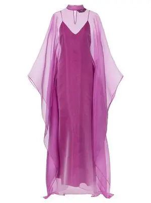 TALLER MARMO Sphinx Semi-sheer Organza Gown - Purple