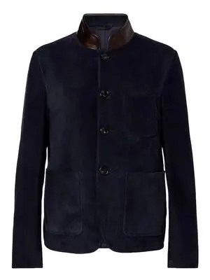 Loro Piana Spagna Mini Suede Jacket - Blue