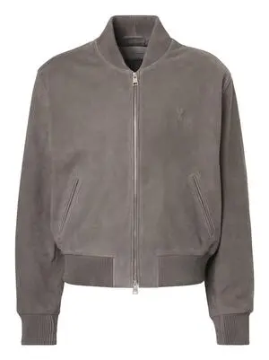 Ami De Cœur Suede Bomber Jacket - Grey