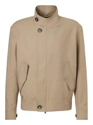 Ami Virgin Wool Gabardine Jacket - Beige