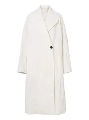 RÓHE Oversized Cotton And Linen Coat - White
