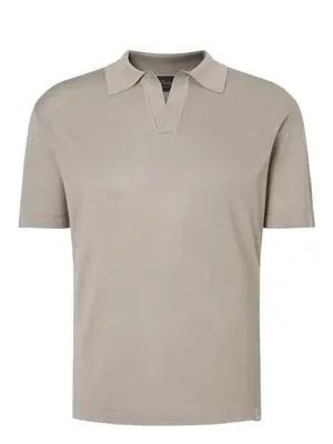 Brioni Silk Polo Shirt - Beige