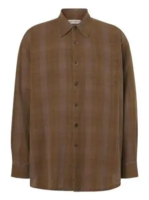 Our Legacy Borrowed Checked Cotton Shirt - Brown