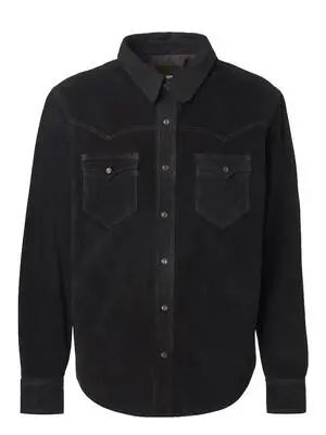 Ralph Lauren Suede Western Shirt - Black