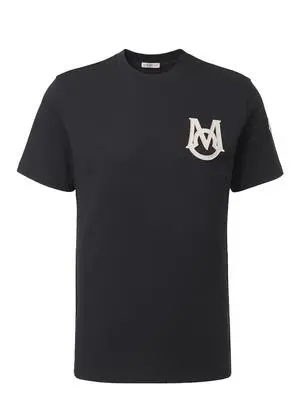 Moncler Logo Cotton Jersey T-shirt - Blue