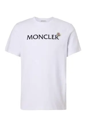 Moncler Logo Cotton Jersey T-shirt - White
