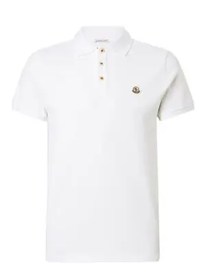 Moncler Cotton Piqué Polo Shirt - White