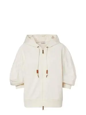 Moncler Cotton Jersey Hoodie - White