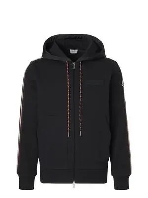 Moncler Cotton Zip-up Hoodie - Black