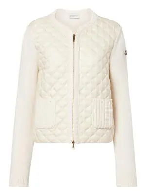 Moncler Zip-up Cardigan - White