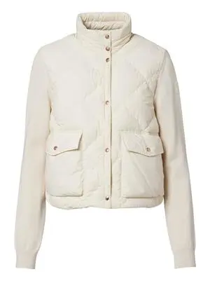 Moncler Down-paneled Cardigan - White