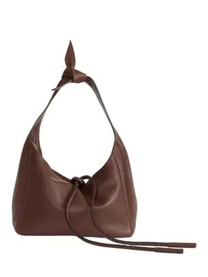 TWP Small Fisherman Leather Bag With Tie Detail