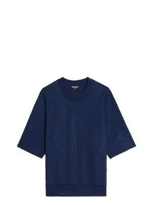 Zadig&Voltaire Embellished Short-sleeve Sweatshirt - Encre