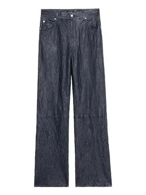 Zadig&Voltaire Evy Leather Flared Pants - Encre