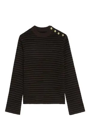 Zadig&Voltaire Striped Wool And Cashmere Sweater - Dark Chocolate