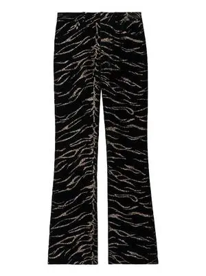 Zadig&Voltaire Pistol Velvet Wide Leg Pants - Black