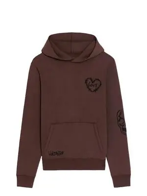 Zadig&Voltaire Cotton Sacha Hooded Sweatshirt - Burgundy