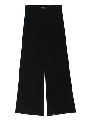 Zadig&Voltaire Straight Cut Viscose Pants - Black