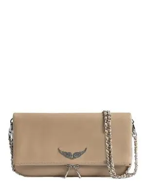 Zadig&Voltaire Grained Leather Clutch - Clay