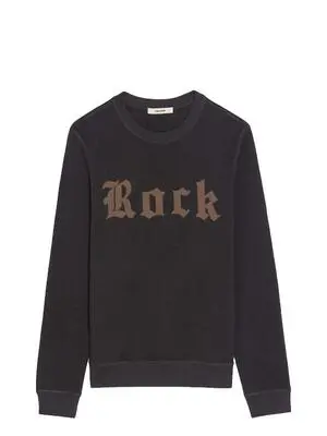 Zadig&Voltaire Cotton Sweatshirt With 'rock' Print - Dark Chocolate