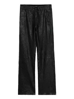 Zadig&Voltaire Crinkled Leather Trousers - Black