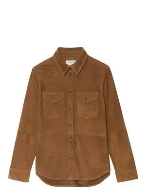 Zadig&Voltaire Thelma Suede Leather Shirt - Daim