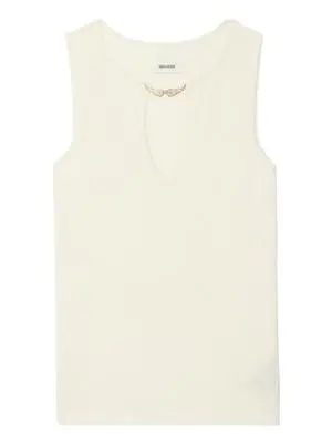 Zadig&Voltaire Sleeveless Knit Top With Brooch - Judo