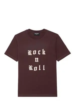 Zadig&Voltaire Edwin Rhinestone T-Shirt Burgundy