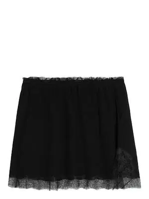 Zadig&Voltaire Lace Trimmed Mini Skirt - Black