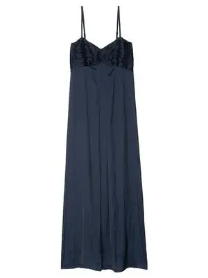 Zadig&Voltaire Rippie Satin Long Dress - Encre