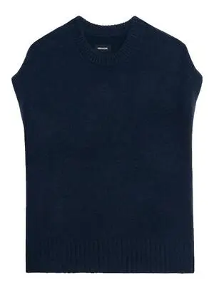 Zadig&Voltaire Wool And Cashmere Sleeveless Sweater - Encre