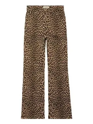 Zadig&Voltaire Evy Leopard-print Jeans - Daim